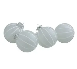 NORTHLIGHT Clear Ornaments Set Of 4 - One-color