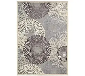 NOURISON HOME Graphic Illusions Grey 6'7' X 9'6' Are A Rug - One-color