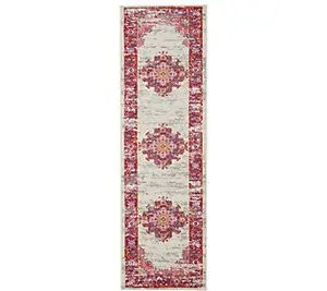 NOURISON HOME Passion Ivory/fuchsia 2'2' X 7'6' Runn Er - One-color
