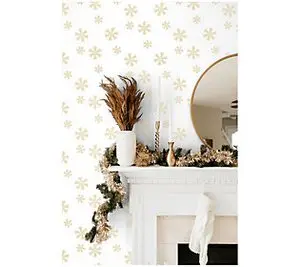 NEXTWALL Snowflakes Peel And Stick Wallpaper Ro Ll