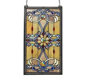RIVER OF GOODS 26'h Stained Glass Brandi's Window Panel - One-color
