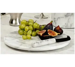 RSVP White Marble Cheese Board Set