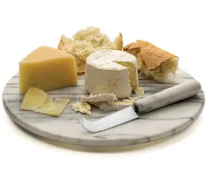 RSVP White Marble Cheese Board Set