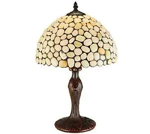 MEYDA Tiffany-style 19' Agata Opal Table Lamp - One-color