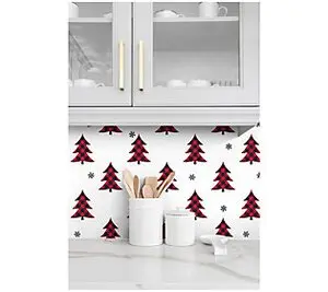 NEXTWALL Plaid Pines Peel And Stick Wallpaper R Oll