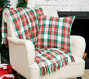 VALERIE PARR HILL 18' X 18' Morris Plaid Throw Pillow Valerie - One-color
