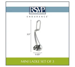 RSVP Set Of 3 Mini Measuring Ladles
