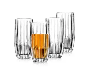 GODINGER Set Of 4 Pleat Highball Glassware - One-color