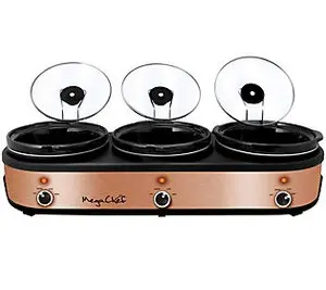 MEGACHEF 2.5 Quart Triple Slow Cooker And Buffe T Server