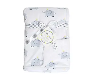 LUSH DECOR Hello Spud Elephant Plush Baby Blanket - One-color