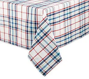DESIGN IMPORTS 60' X 84' Lighthouse Plaid Table Loth - One-color