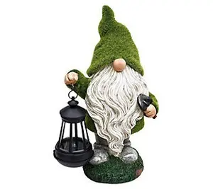 HUNNYKOME Solar Bearded Grassy Gnome Garden Statuary H Nnykome - One-color