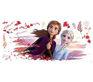 ROOMMATES Frozen Ii Elsa And Anna Peel-and-stick Giant Wa Ll Decals - One-color