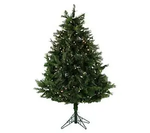 FRASER HILL FARM Prelit 5' Northern Cedar Teard Rop Tree W/ Le - One-color