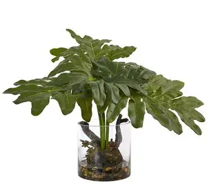 NEARLY NATURAL Philodendron Arrangement With Vase Nearly Na Tural - One-color
