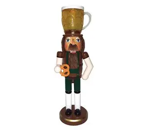 SANTA'S WORKSHOP 14' Beer & Pretzel Nutcracker Santa's Worksh Op - One-color