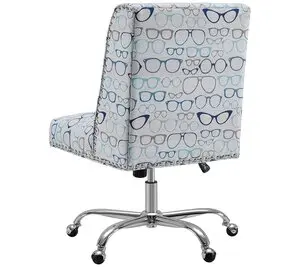 LINON Home Walker Stylish Home Office Pattern D Esk Chair