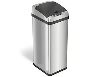 ITOUCHLESS 13-gal Rectangular Extra-wide Touchl Ess Trash Can - One-color