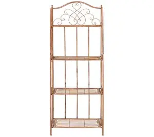 SAFAVIEH Amaris Wrought Iron 4-tier Outdoor Baker's Rack By - One-color