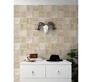 NEXTWALL Wood Block Peel And Stick Wallpaper Ro Ll