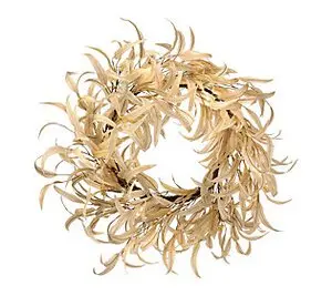 VALERIE PARR HILL Bleached Long Leaf Eucalyptus Wreath 26' Val Rie - One-color