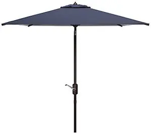 SAFAVIEH Athens 7.5' Square Crank Umbrella By - One-color