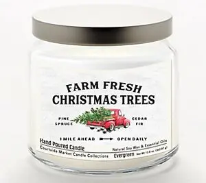 COURTSIDE MARKET Fresh Farm Trees Candle Glass Ar 12.8 Oz - One-color