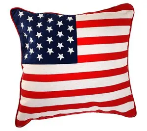 VALERIE PARR HILL 18' X 18' Americana Stars & Stripes Pillow V Alerie - One-color