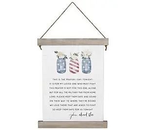 SINCERE SURROUNDINGS Soldiers Prayer Hanging Canvas Sincere Surro Undings - One-color