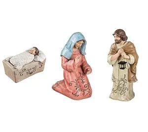 EVERGREEN Statement Nativity Garden Statue, Set Of 3 - One-color