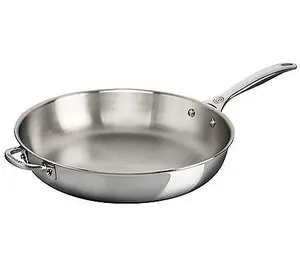 LE CREUSET 12-1/2' Deep Stainless Steel Fry Pan - Silver