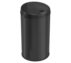 ITOUCHLESS Round 8-gallon Deodorizer Sensor Tra Sh Can Black - One-color