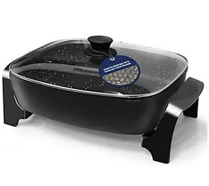 ELITE Platinum 10 Qt. Jumbo Electric Skillet W/ Easy-pour Spou - One-color