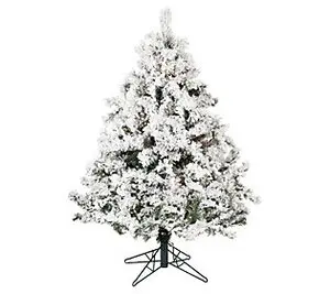 VICKERMAN 4.5' X 44' Flocked Alaskan Tree Dura-lit Vic Kerman - One-color