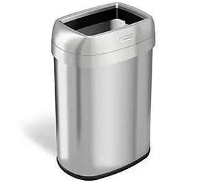 ITOUCHLESS 13-gallon Dual-deodorizer Oval Open- Top Trash Can - One-color
