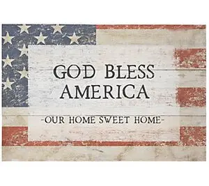 SINCERE SURROUNDINGS God Bless America Rustic Pallet Sincere Surr Oundings - One-color