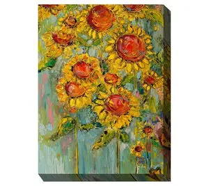 WEST OF THE WIND Outdoor Canvas Art Hearts And Flowers 30'x40 - One-color