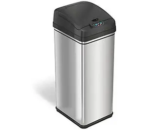 ITOUCHLESS 13-gal Stainless Steel Pet-proof Sen Sor Trash Can - Silver