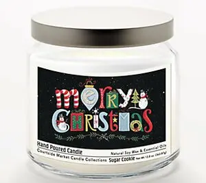 COURTSIDE MARKET Christmas Candle Glass Jar 12. Oz - One-color
