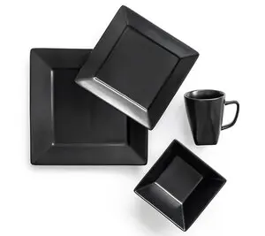 OVERANDBACK Dusk 16-piece Square Dinnerware Set