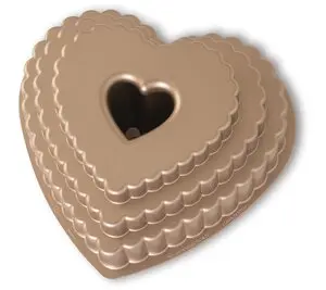 NORDICWARE Tiered Heart Bundt Pan - One-color