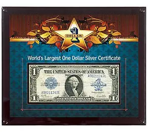 AMERICAN COIN TREASURES World's Largest Silver Certificate - One-color