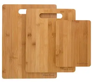 CLASSIC CUISINE Set Of 3 Bamboo Cutting Boards - One-color