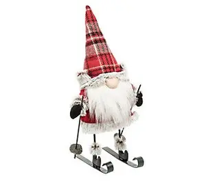 GALLERIE II Lumberjack Gnome On Skis Figurine - One-color
