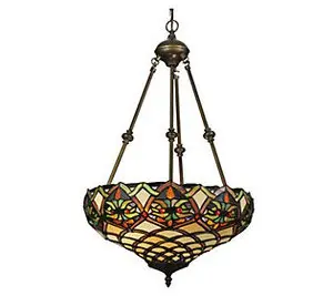 MEYDA Tiffany Style 16' Franco Inverted Pendant Lamp - One-color