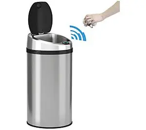 ITOUCHLESS 8-gallon Round Trash Can