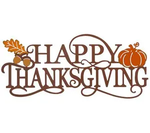 GLITZHOME Happy Thanksgiving 24'metal Wall Hang Ing Decor - One-color