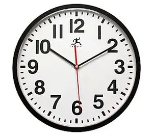 INFINITY Instruments Pure 13' Simple Black Wall Clock - One-color