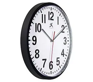 INFINITY Instruments Pure 13' Simple Black Wall Clock