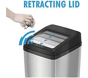 ITOUCHLESS 14-gal Space-saving Trash Can Sx